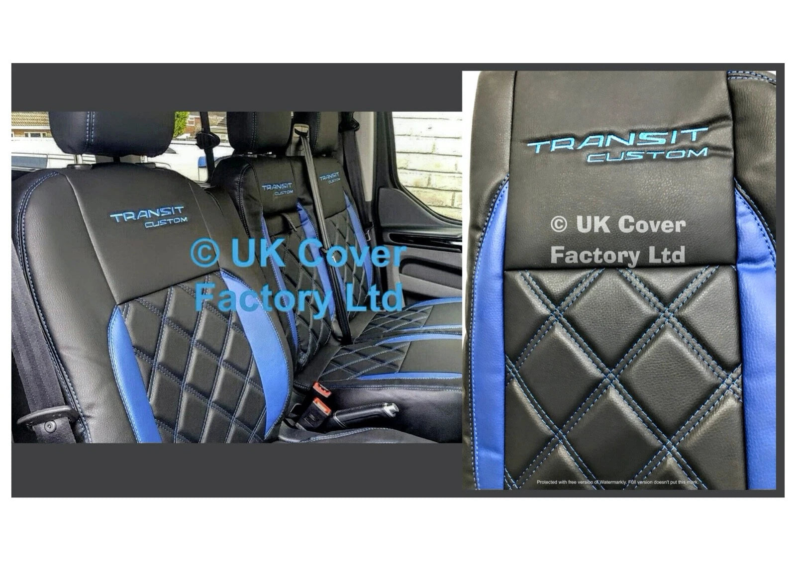 Van Seat Covers For Transit Custom/MK8 Double Made with Transit Custom ...
